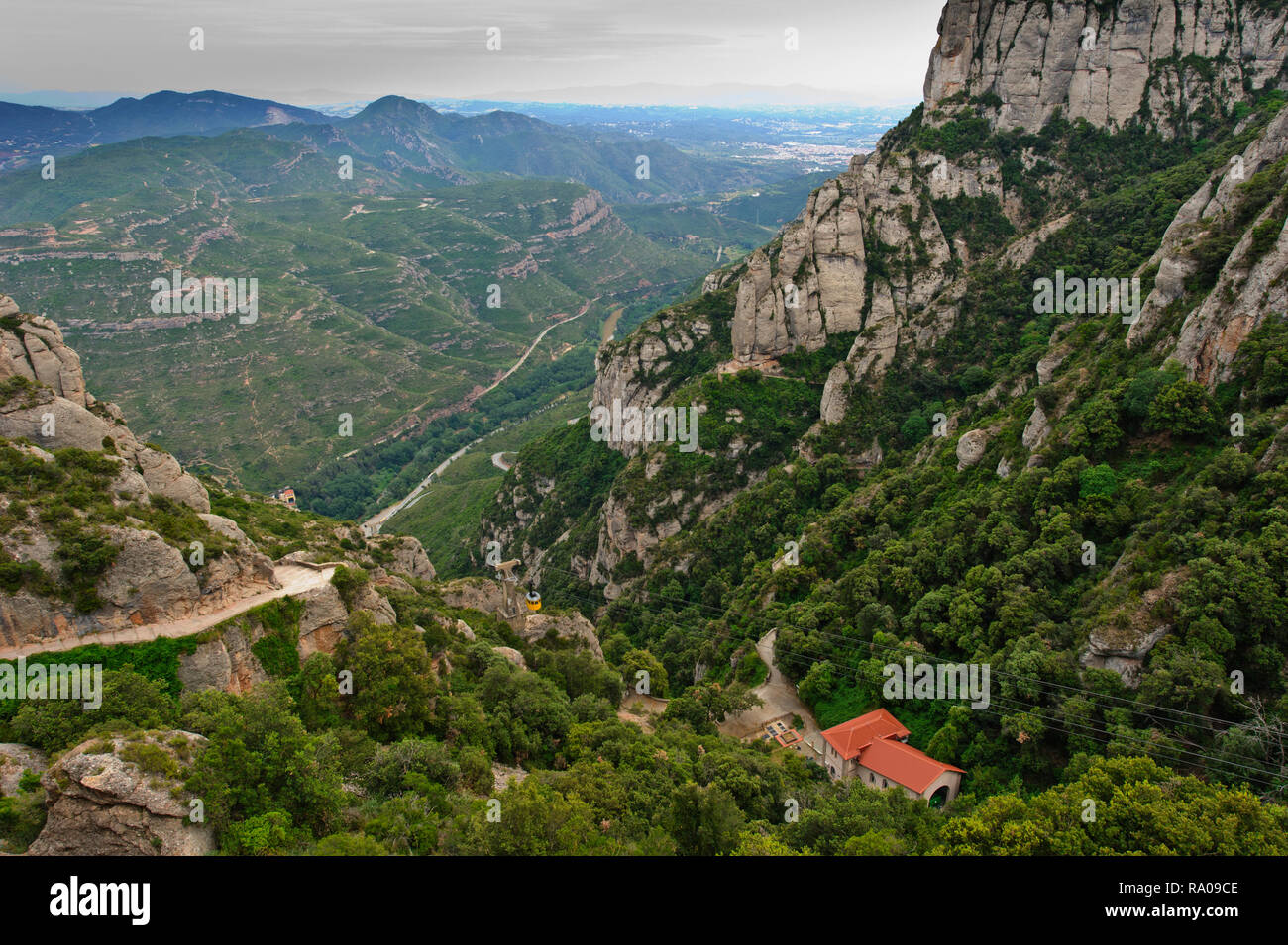 A view from the Montserrat Monastery, Montserrat, Barcelona, Spain ...