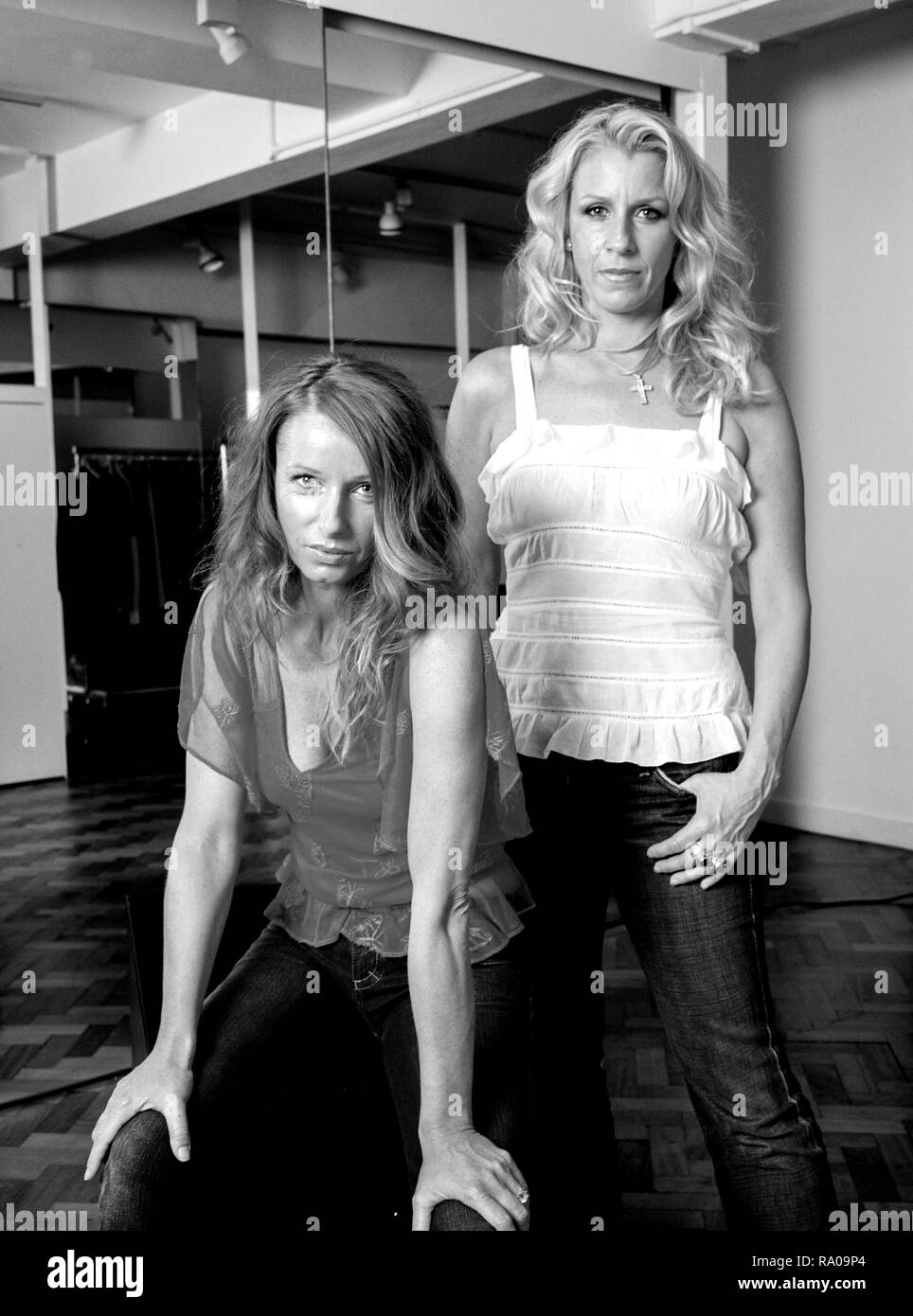 Keren woodward sara dallin bananarama Black and White Stock Photos ...