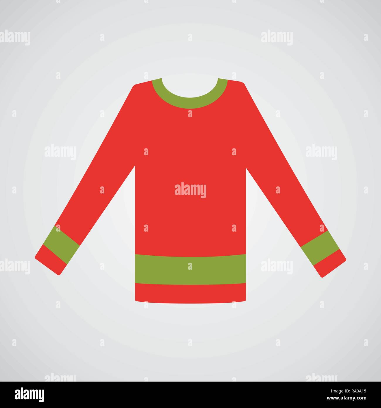 Men long sleeve t-shirt. Cartoon. Front view of long sleeves shirt ...