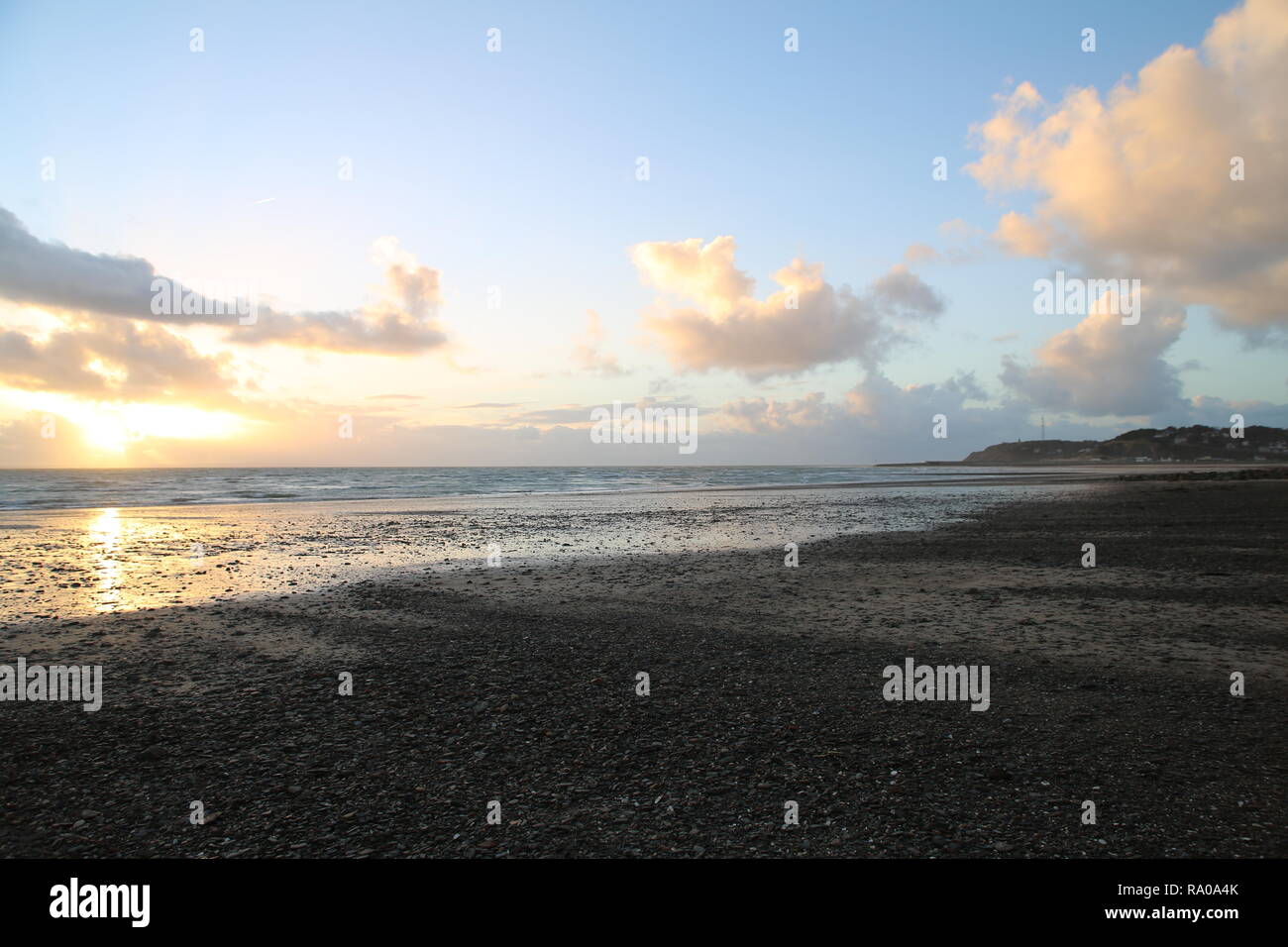 Barneville-Carteret beach in Cotentin Peninsula, Normandy, France / La ...