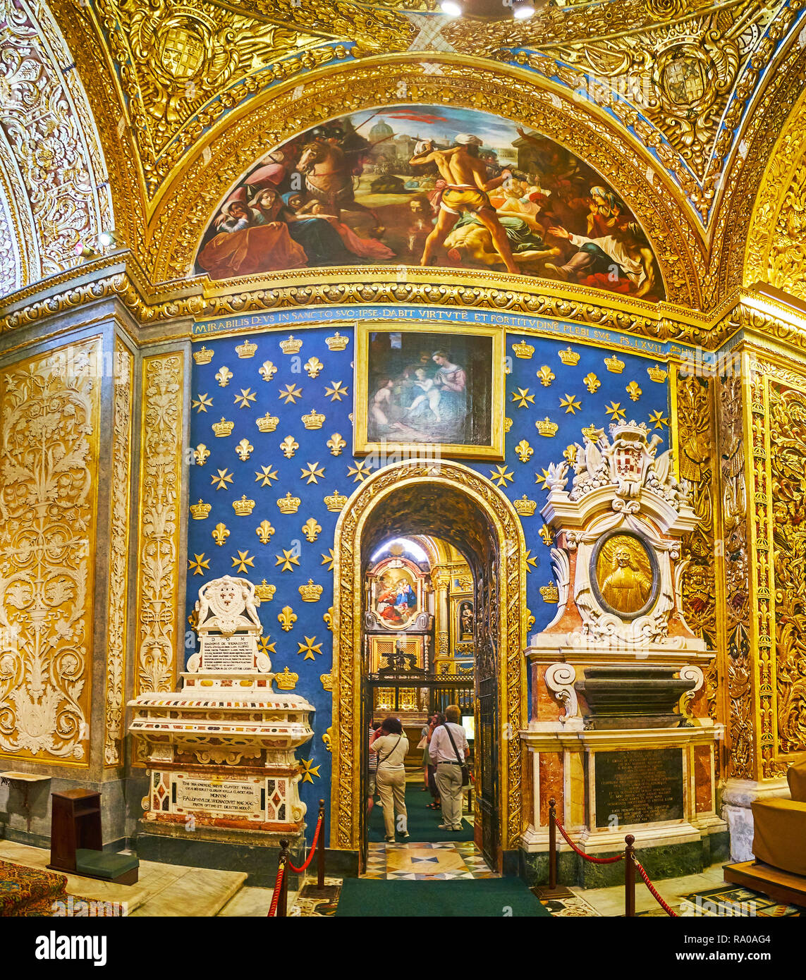 VALLETTA, MALTA - JUNE 18, 2018: The chapel of the Langue of France in ...