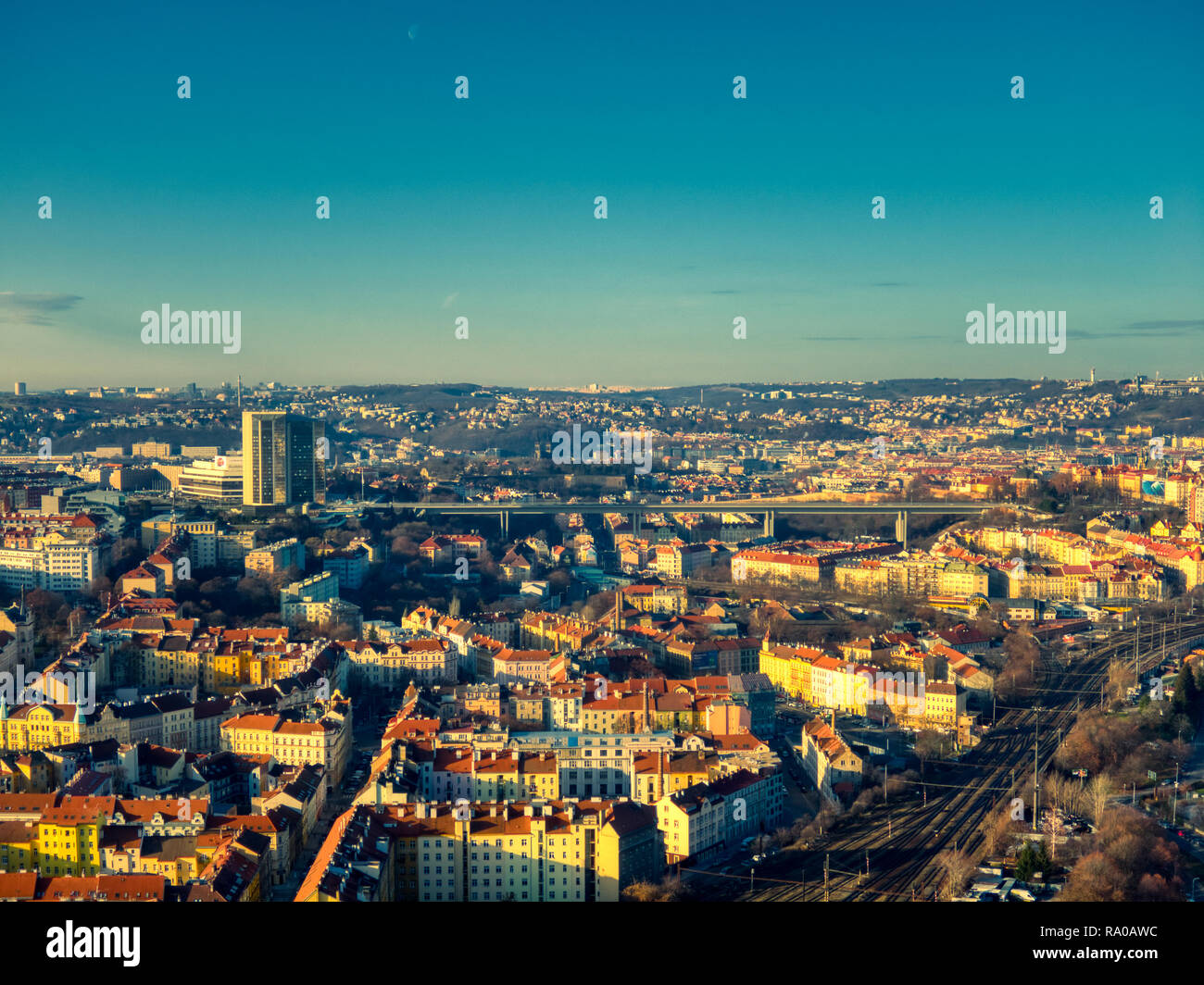 Prague aerial view hi-res stock photography and images - Alamy