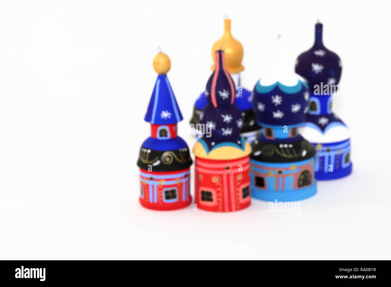Set of wood painted cupola tower toy, orthodox towers toy, mausoleum ...