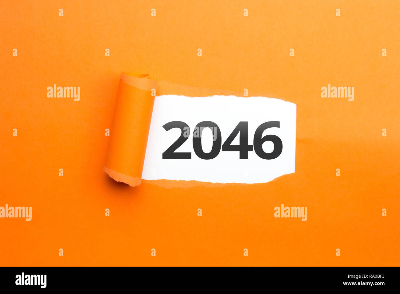 surprising Number / Year 2046 orange background Stock Photo - Alamy