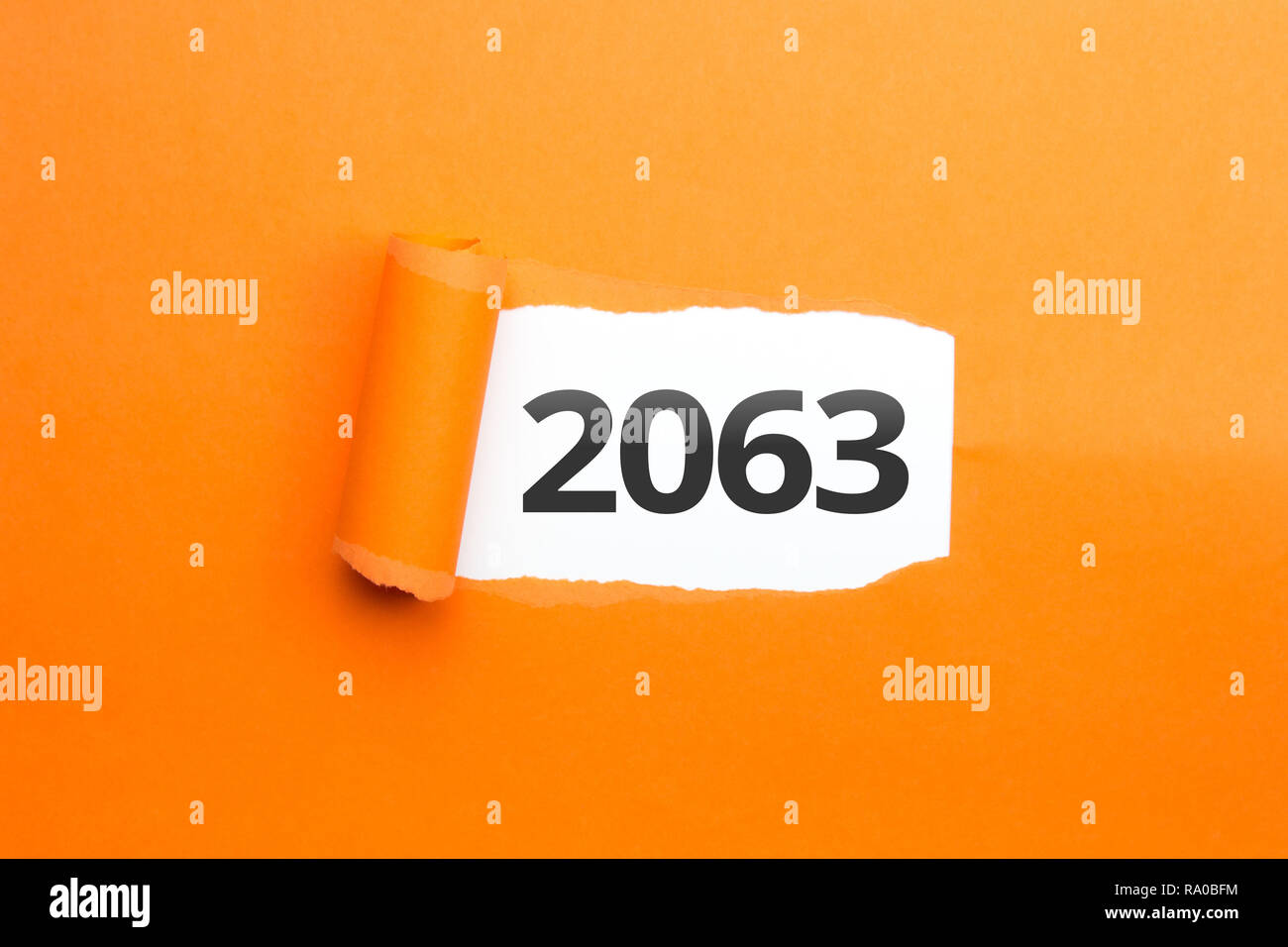 surprising Number / Year 2063 orange background Stock Photo - Alamy
