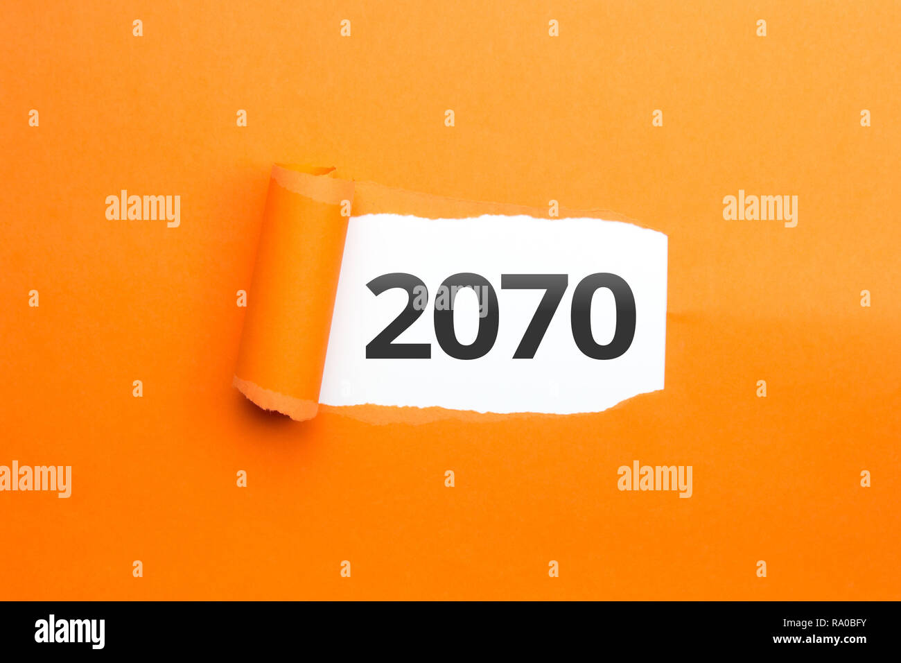 surprising Number / Year 2070 orange background Stock Photo - Alamy