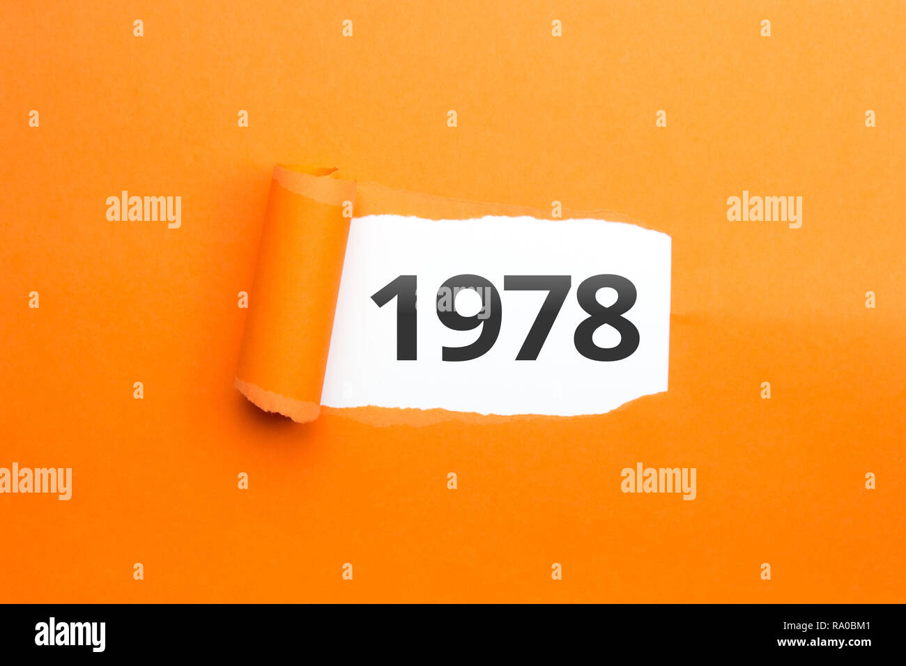 surprising Number / Year 1978 orange background Stock Photo - Alamy