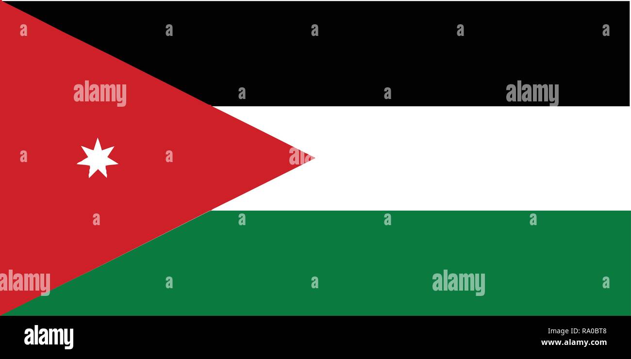 Flag of the Arab League country Jordan Stock Vector Image & Art - Alamy