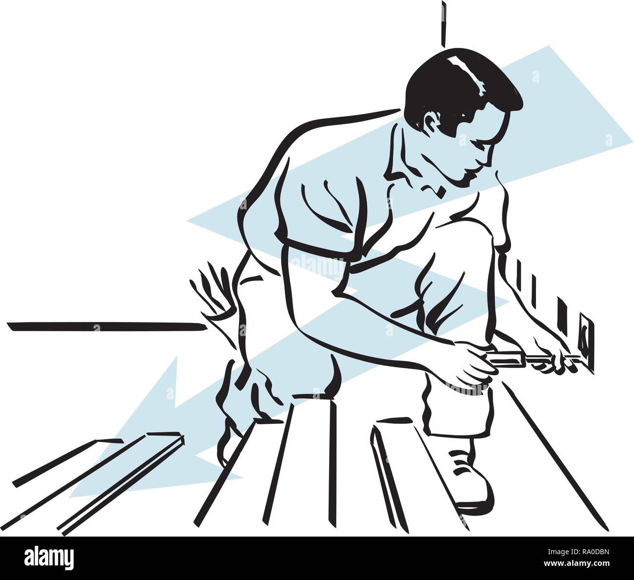 Illustration of an electrician at work Stock Vector Image & Art - Alamy