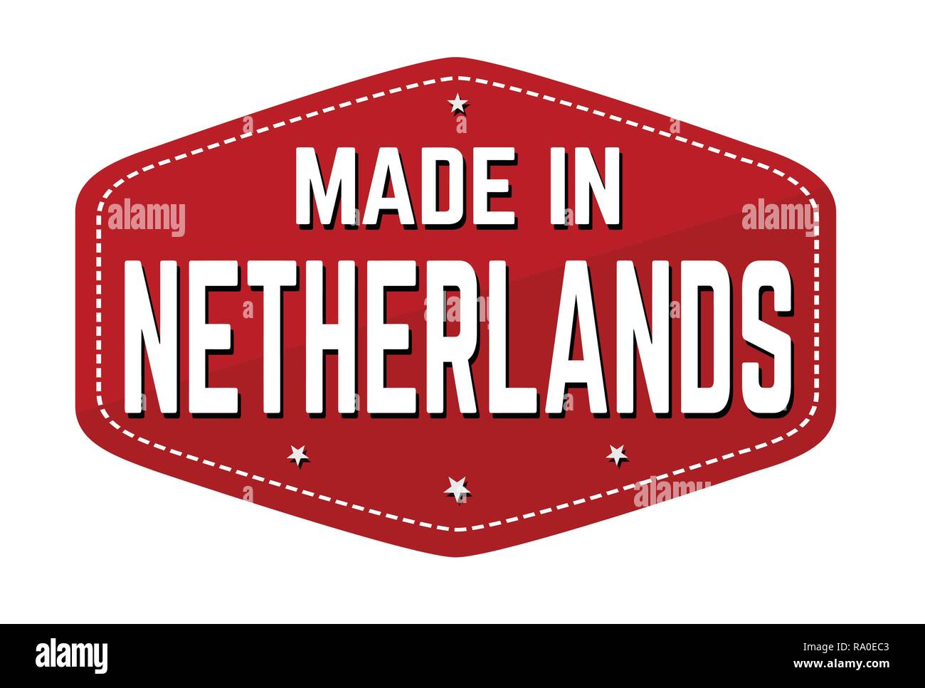 Made in Netherlands label or sticker on white background, vector ...