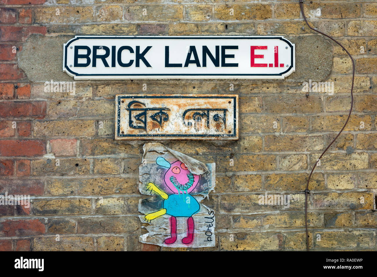 Brick Lane street sign Stock Photo - Alamy