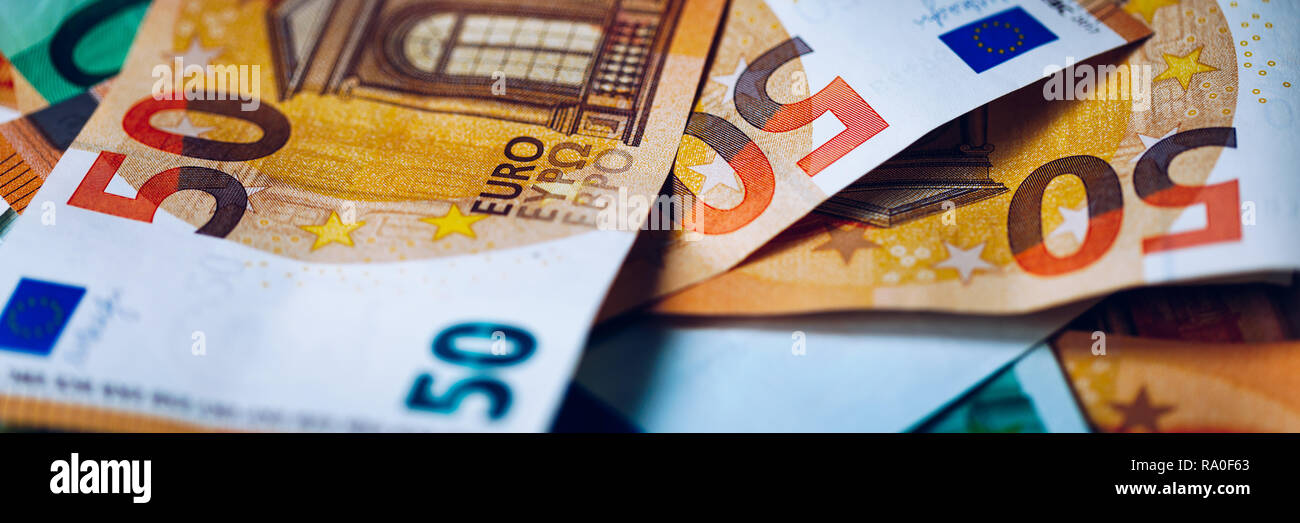 Euro money, Euro cash background. Banknotes of the european union. Euro ...
