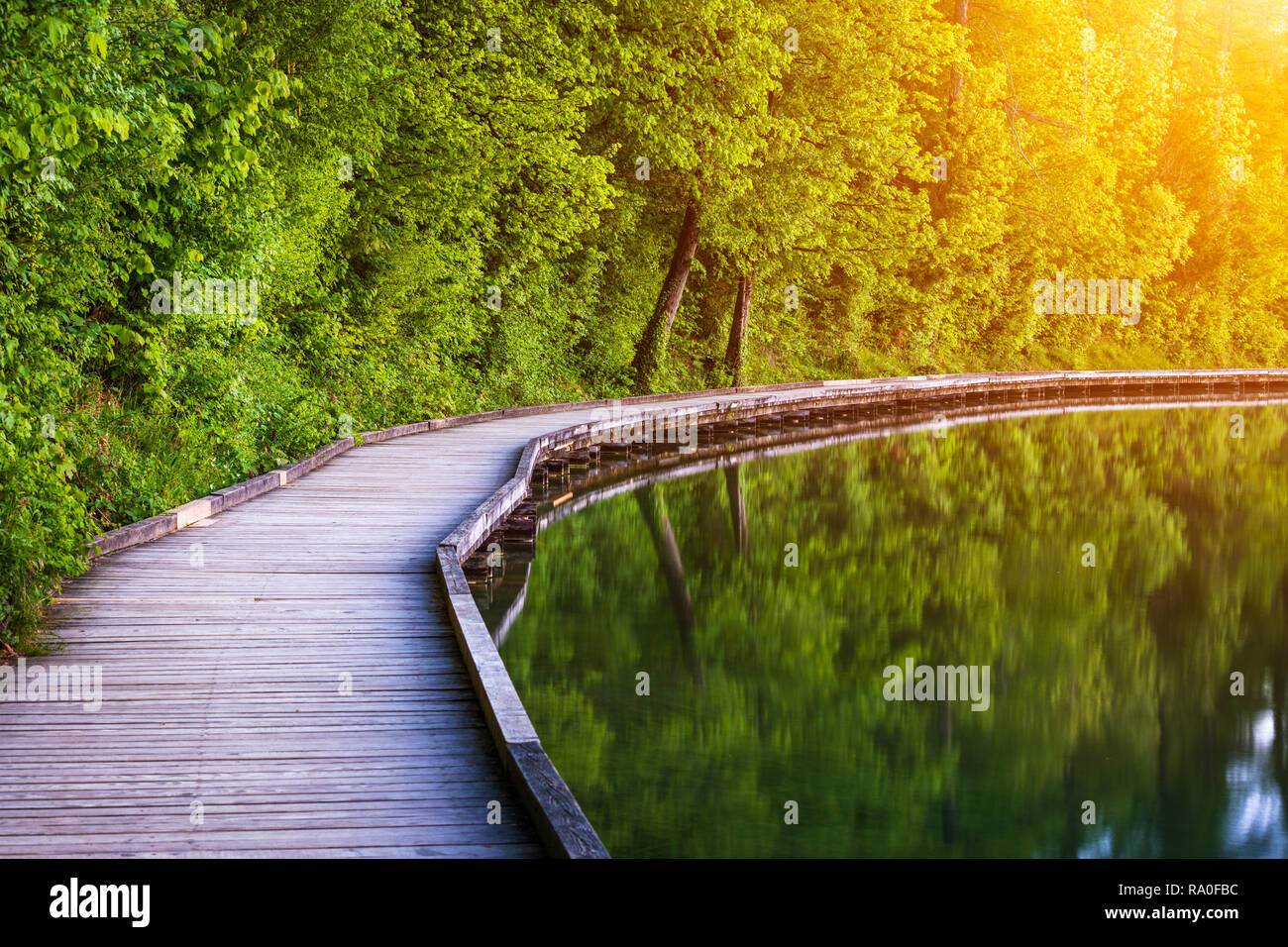 Boardwalk at lake bled hi-res stock photography and images - Alamy
