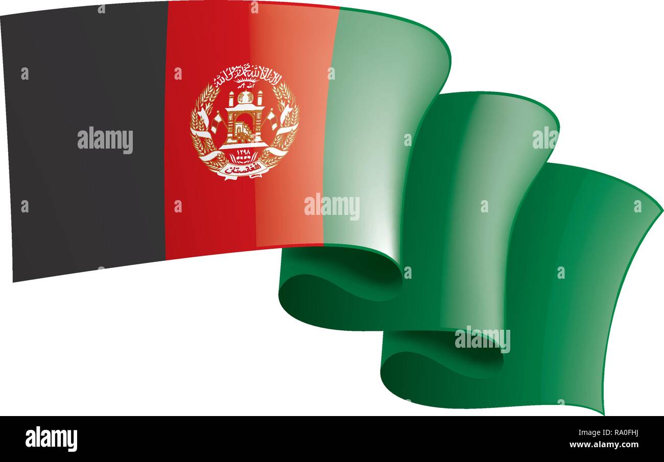 Afghanistan flag, vector illustration on a white background Stock ...