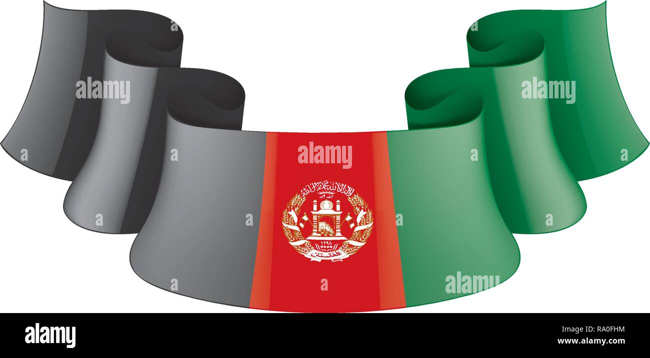 Afghanistan flag, vector illustration on a white background Stock ...