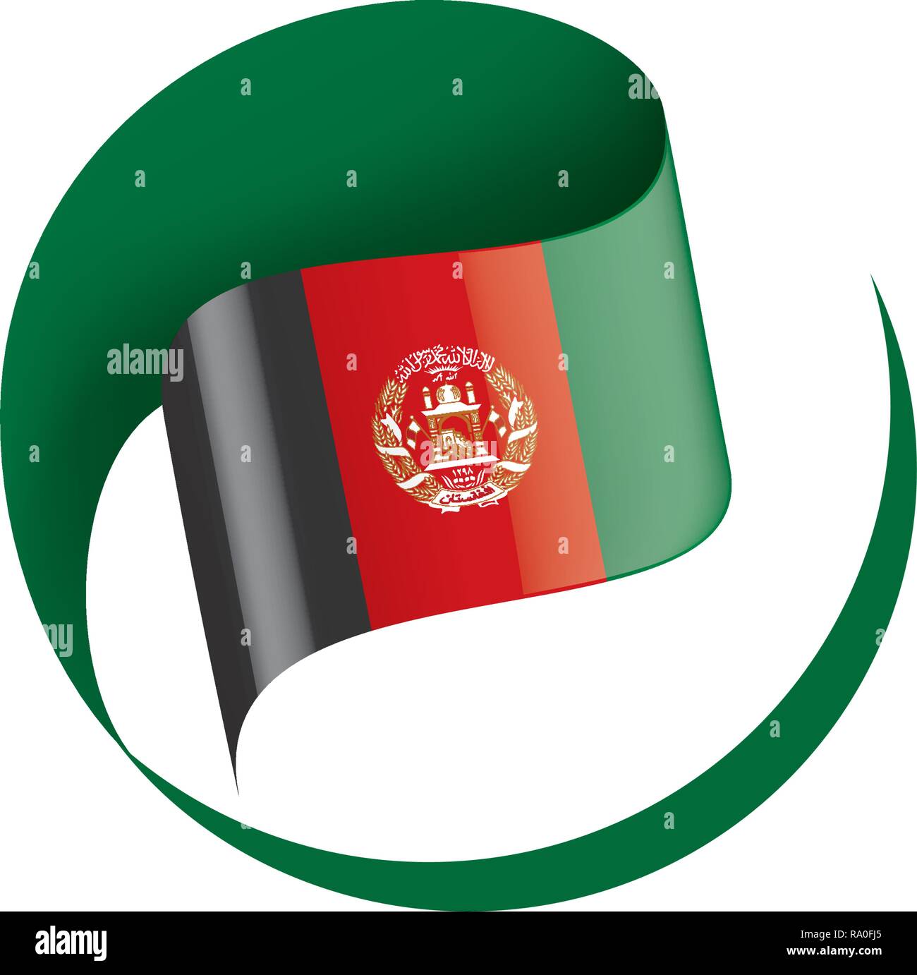 Afghanistan flag, vector illustration on a white background Stock ...