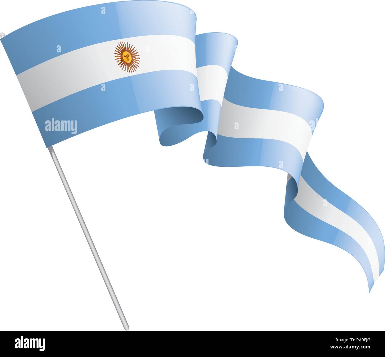 Argentina flag, vector illustration on a white background Stock Vector ...