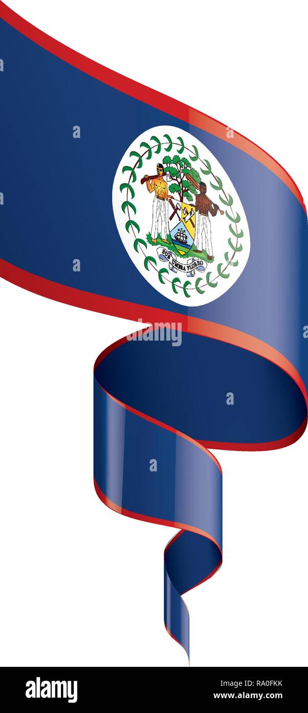 Belize flag, vector illustration on a white background Stock Vector ...
