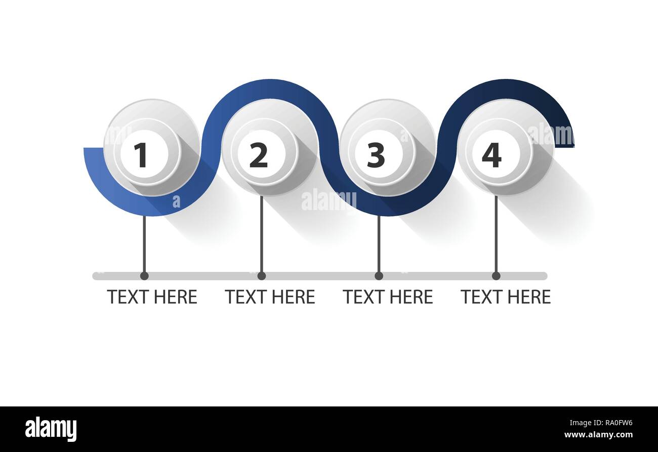 Infographic closed circle in 4 steps Stock Vector Image & Art - Alamy