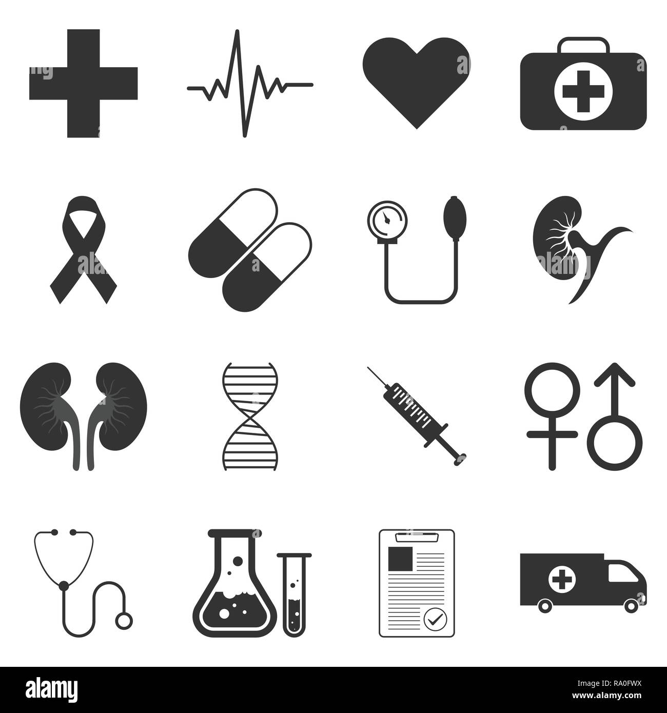 Medical icons set Stock Vector Image & Art - Alamy
