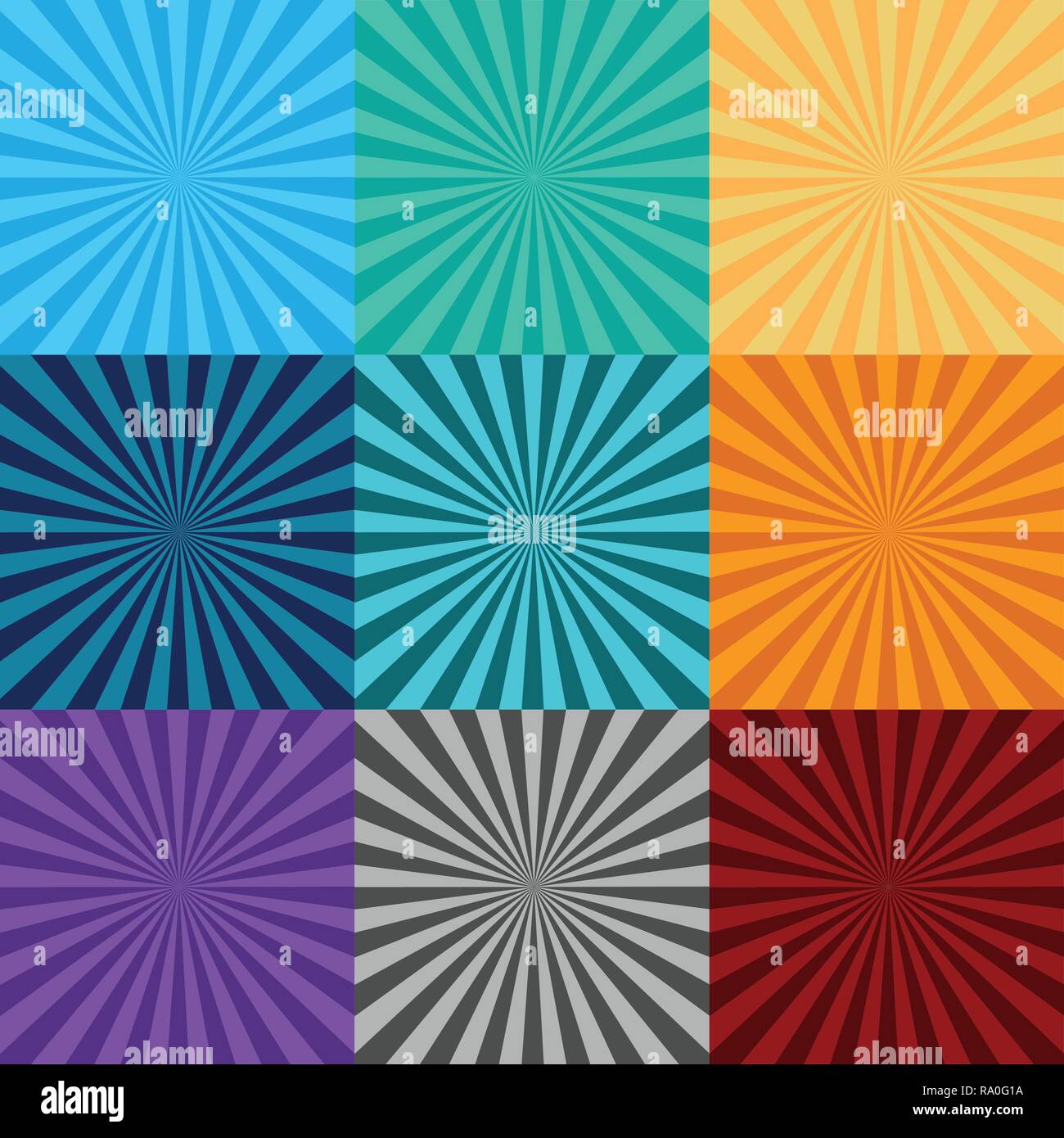 Sunburst, sun rays set Stock Vector Image & Art - Alamy