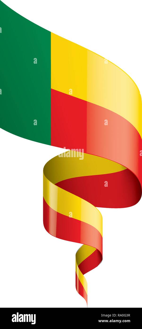 Benin flag, vector illustration on a white background Stock Vector ...