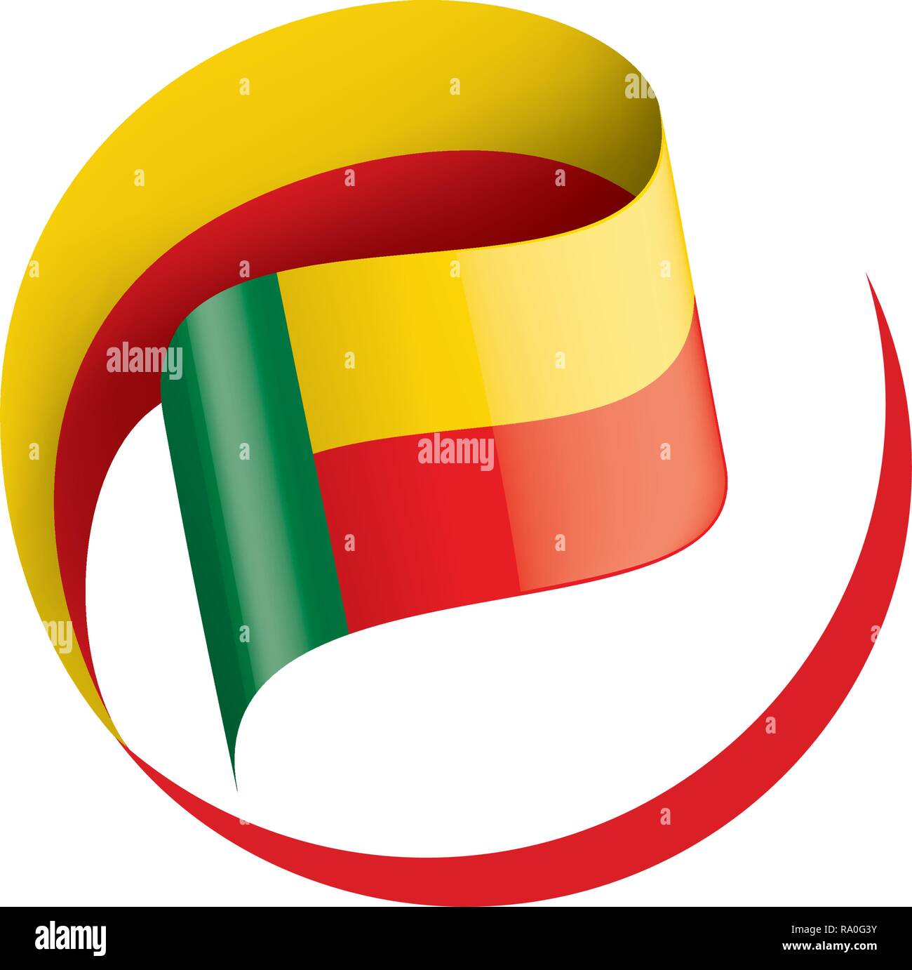 Benin flag, vector illustration on a white background Stock Vector ...
