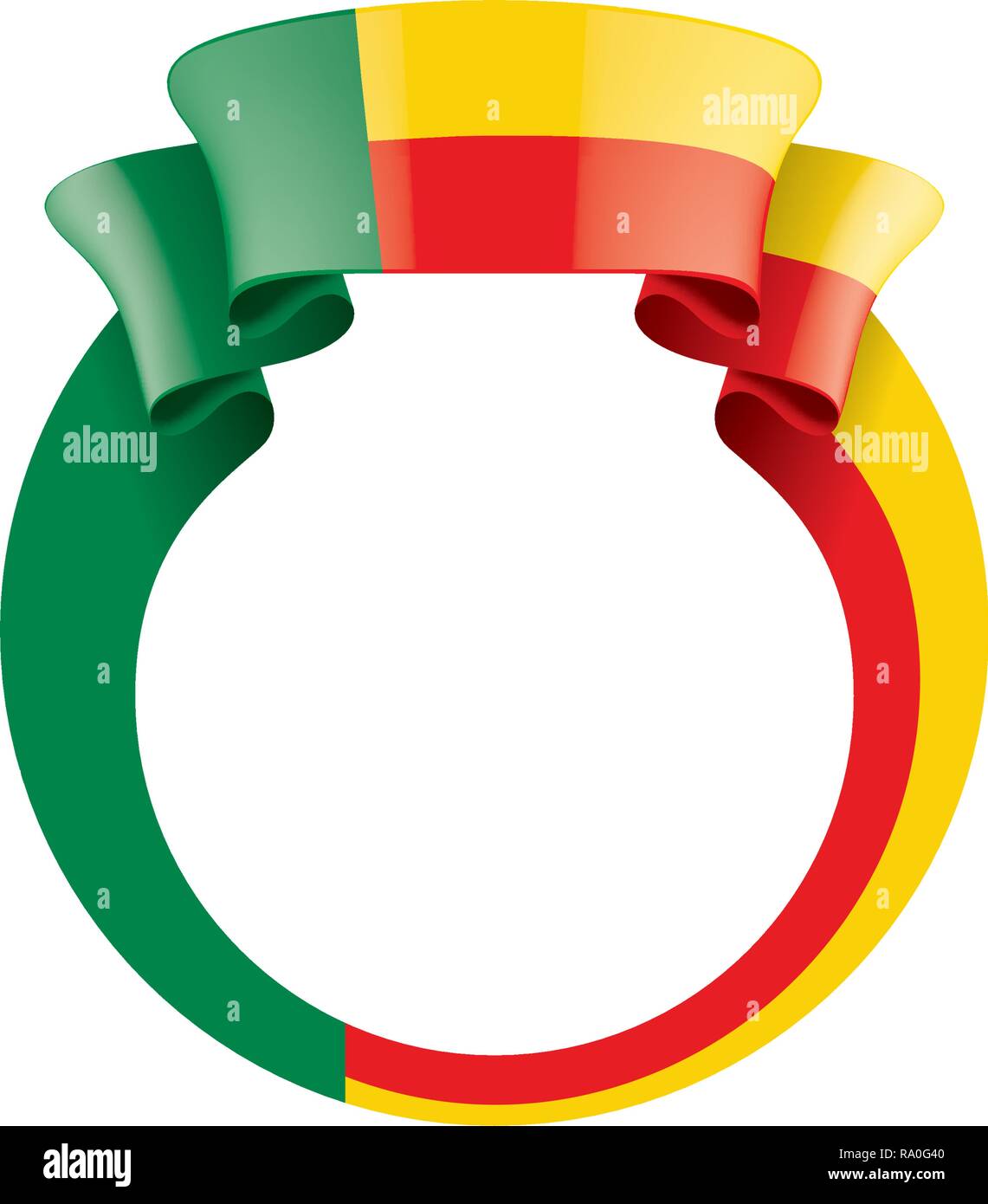 Benin flag, vector illustration on a white background Stock Vector ...