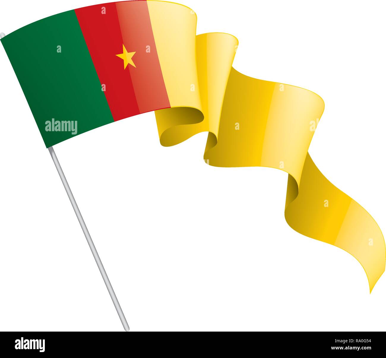 Cameroon flag, vector illustration on a white background Stock Vector ...