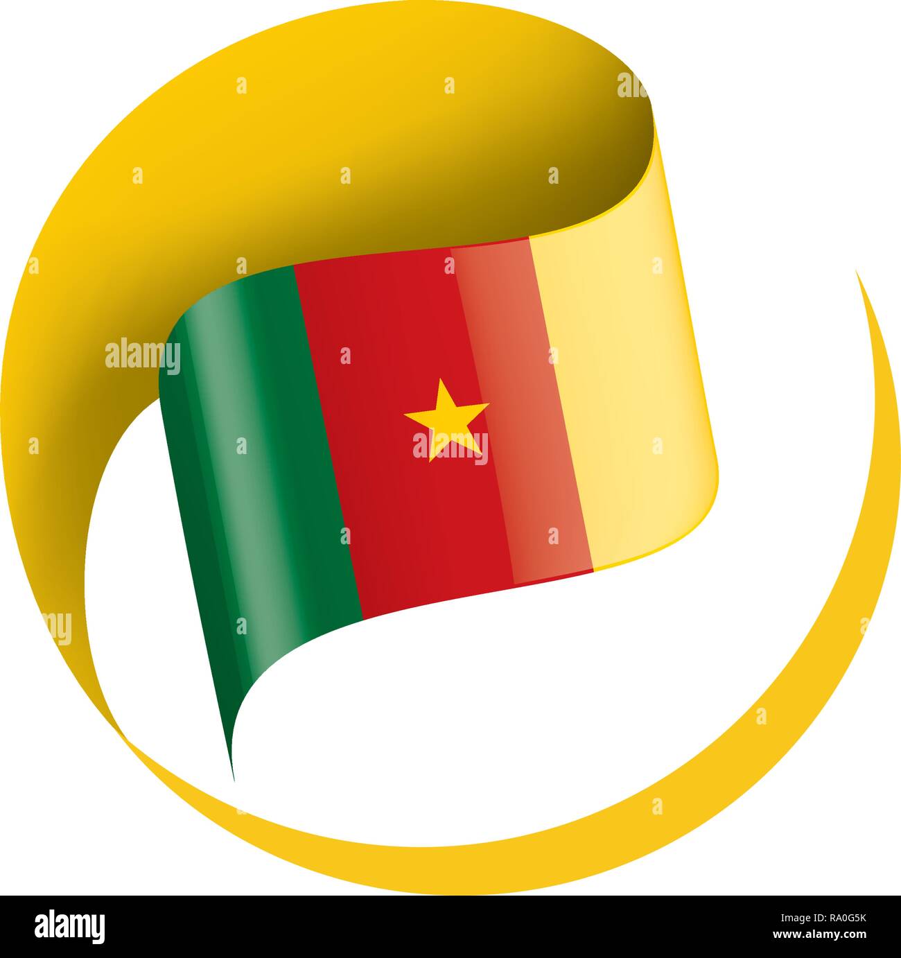 Cameroon flag, vector illustration on a white background Stock Vector ...