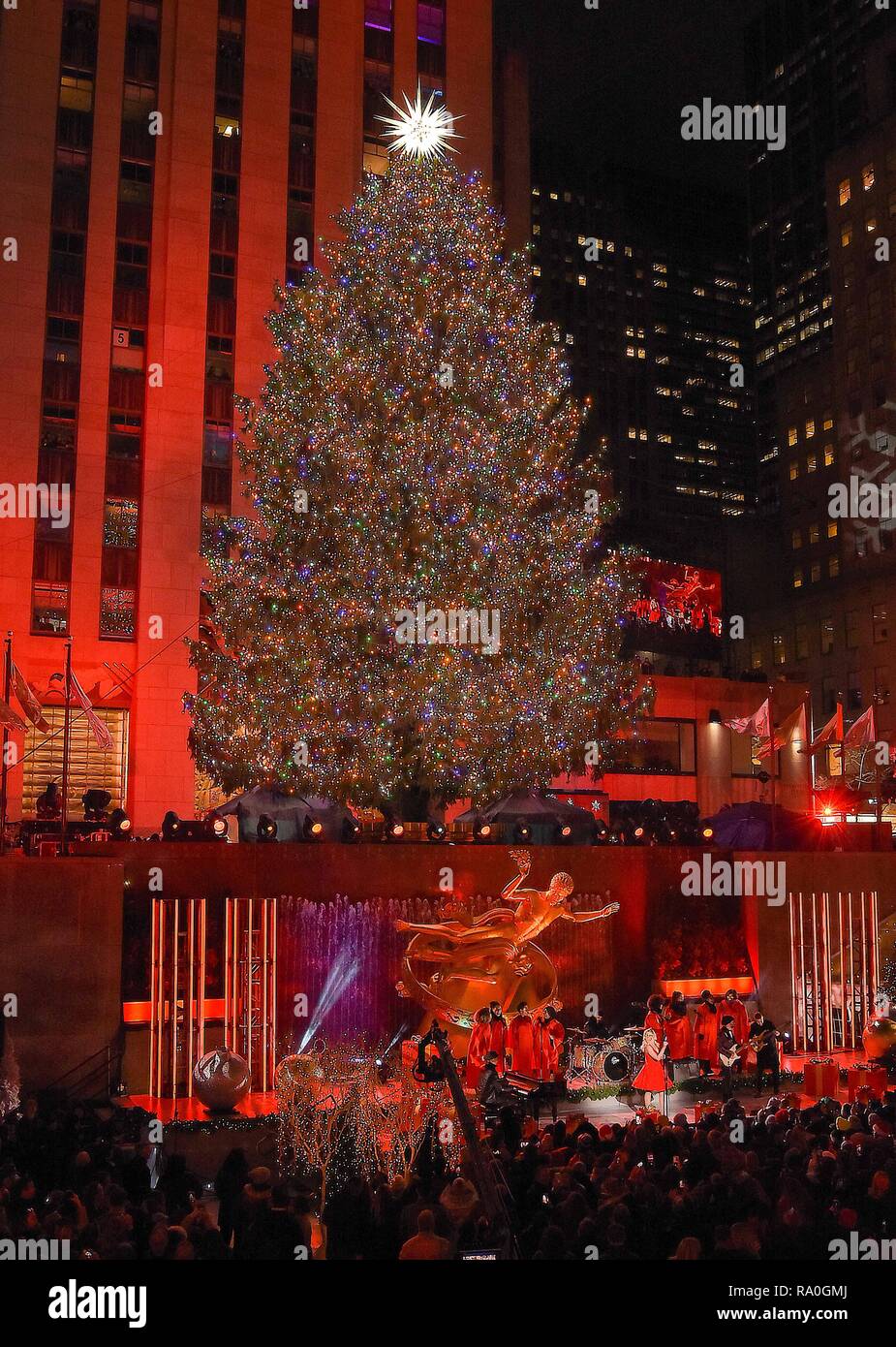 86 Annual Rockefeller Tree Lighting NYC Featuring: Atmosphere Where ...