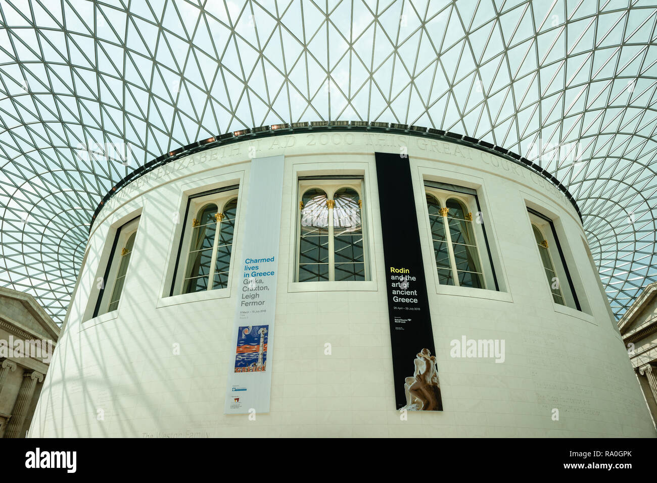 Exterior of the Reading Room in The Great Court of the British Museum ...
