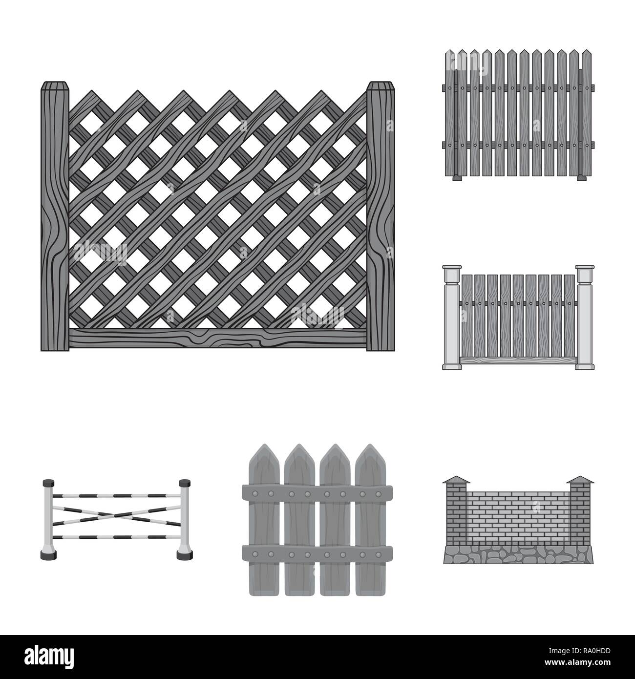 Old rustic metal gate Stock Vector Images - Alamy