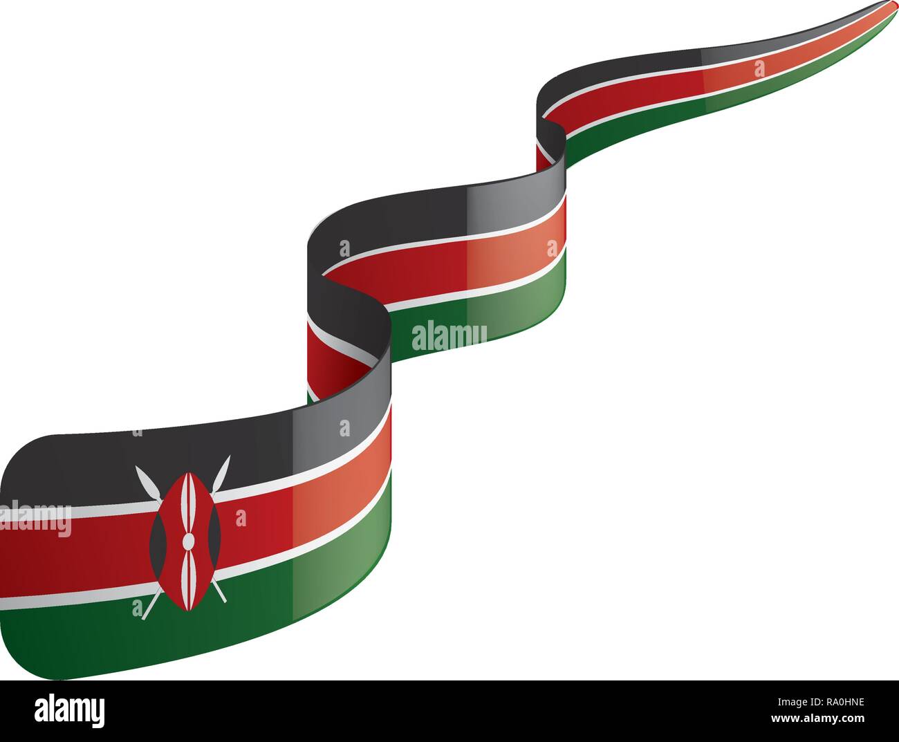 Kenya flag, vector illustration on a white background Stock Vector ...