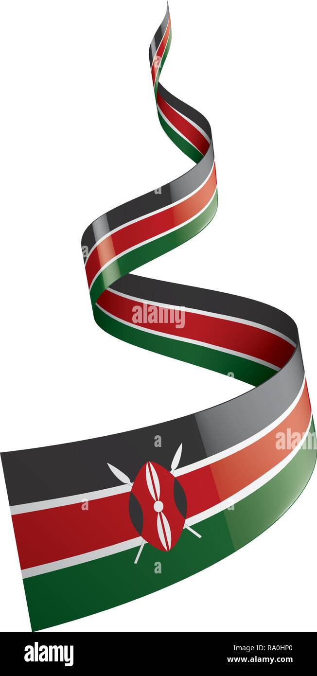 Kenya flag, vector illustration on a white background Stock Vector ...