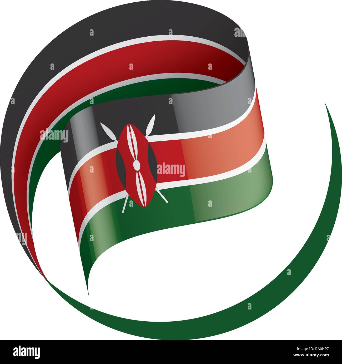 Kenya flag, vector illustration on a white background Stock Vector ...