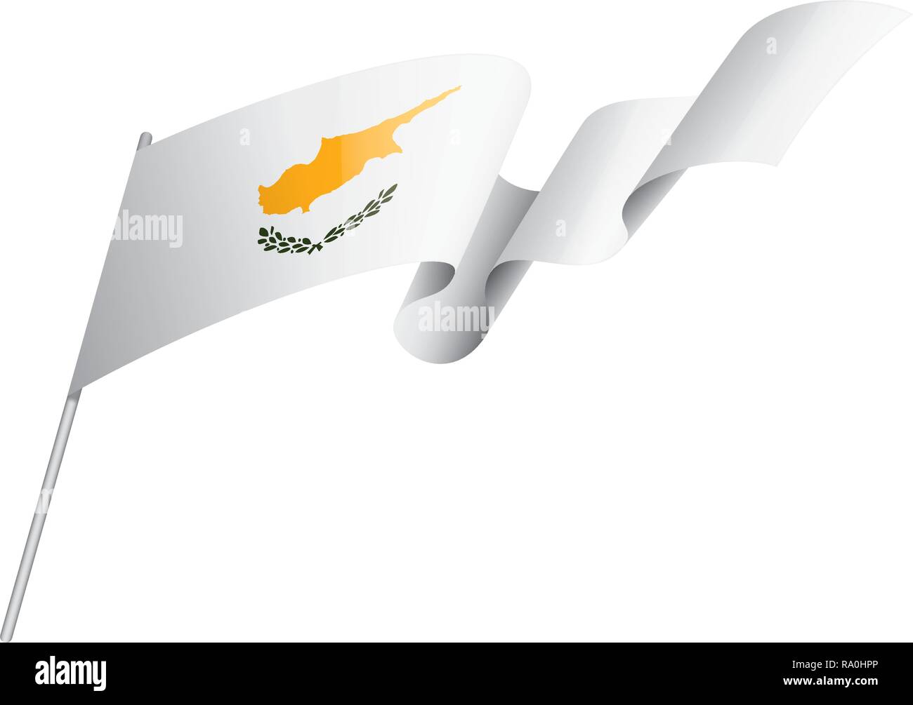 Cyprus flag, vector illustration on a white background Stock Vector ...