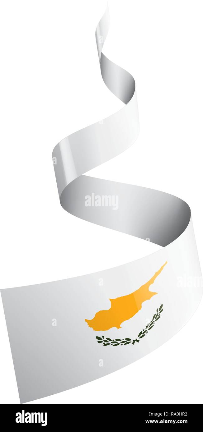 Cyprus flag, vector illustration on a white background Stock Vector ...