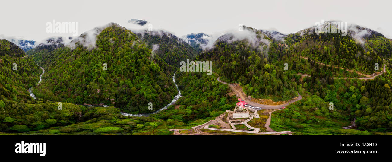 Drone view to the Zilkale or Zil castle in Rize, Turkey Stock Photo - Alamy