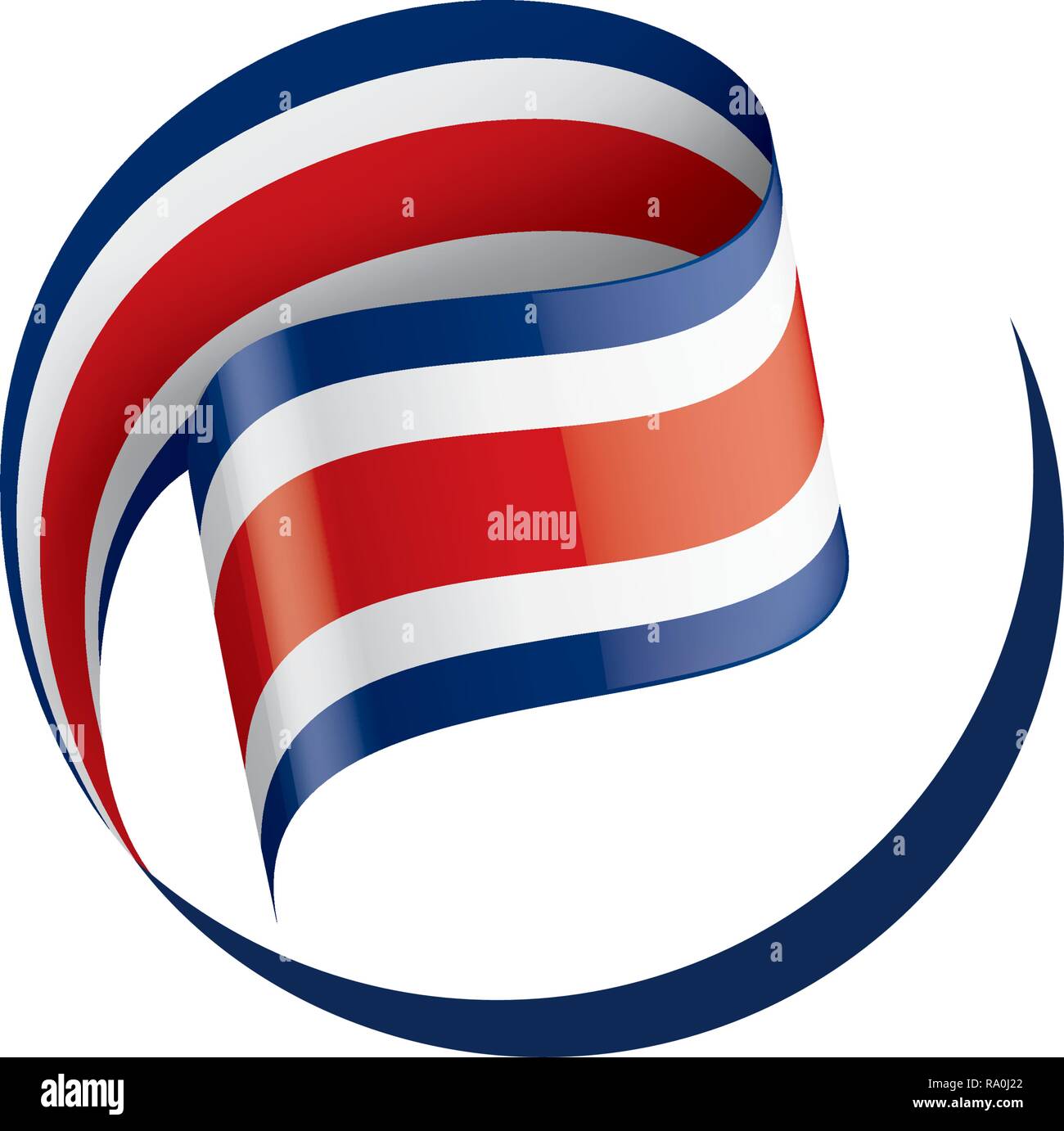 Costa Rica flag, vector illustration on a white background Stock Vector ...