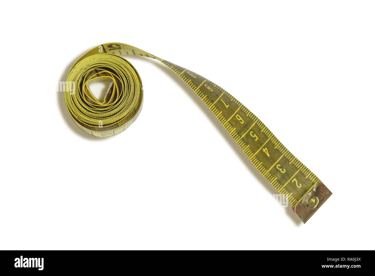 Yellow measuring Cut Out Stock Images & Pictures - Alamy