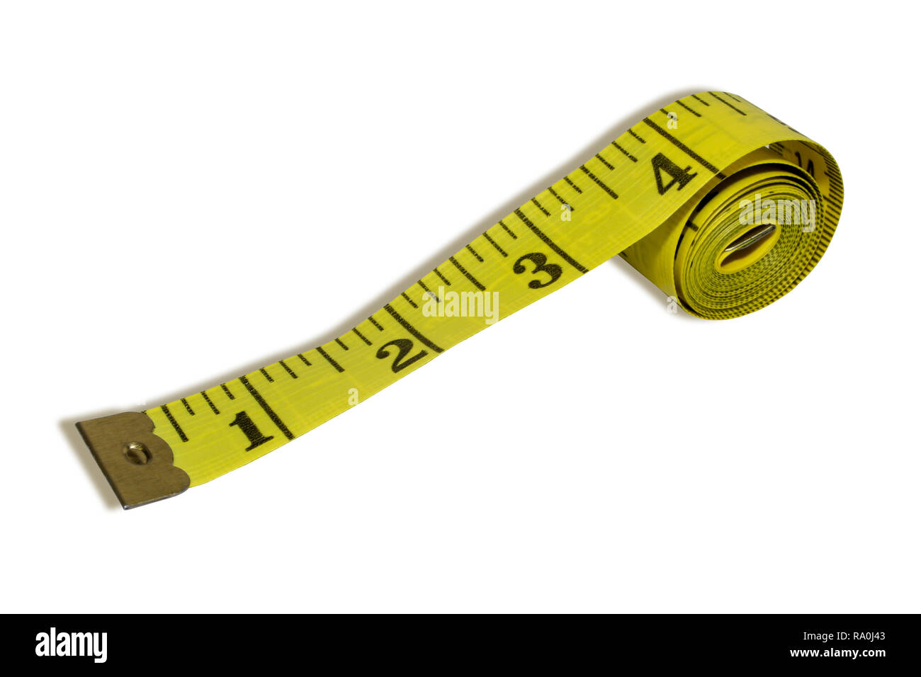 Yellow measuring Cut Out Stock Images & Pictures - Alamy