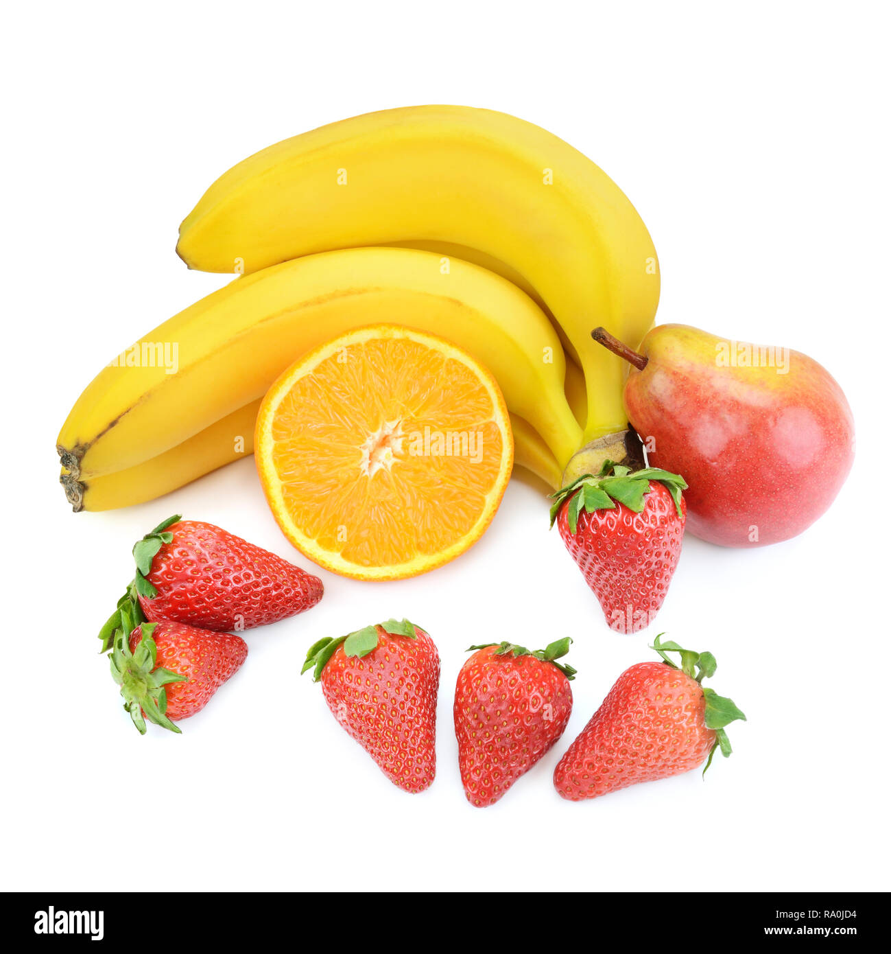 set of fruits isolated on white background Stock Photo - Alamy