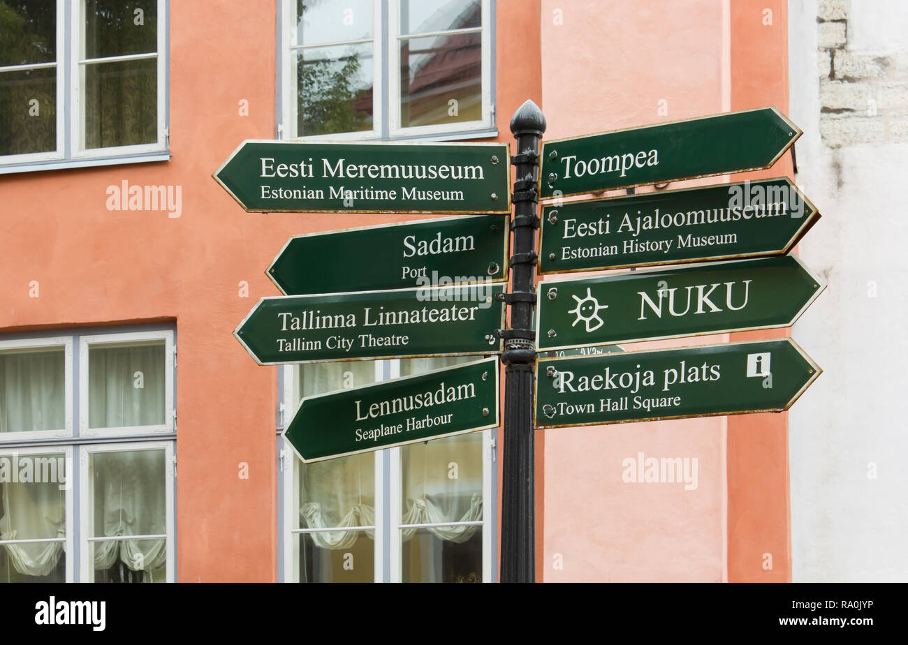 Signs in tallinn hi-res stock photography and images - Alamy
