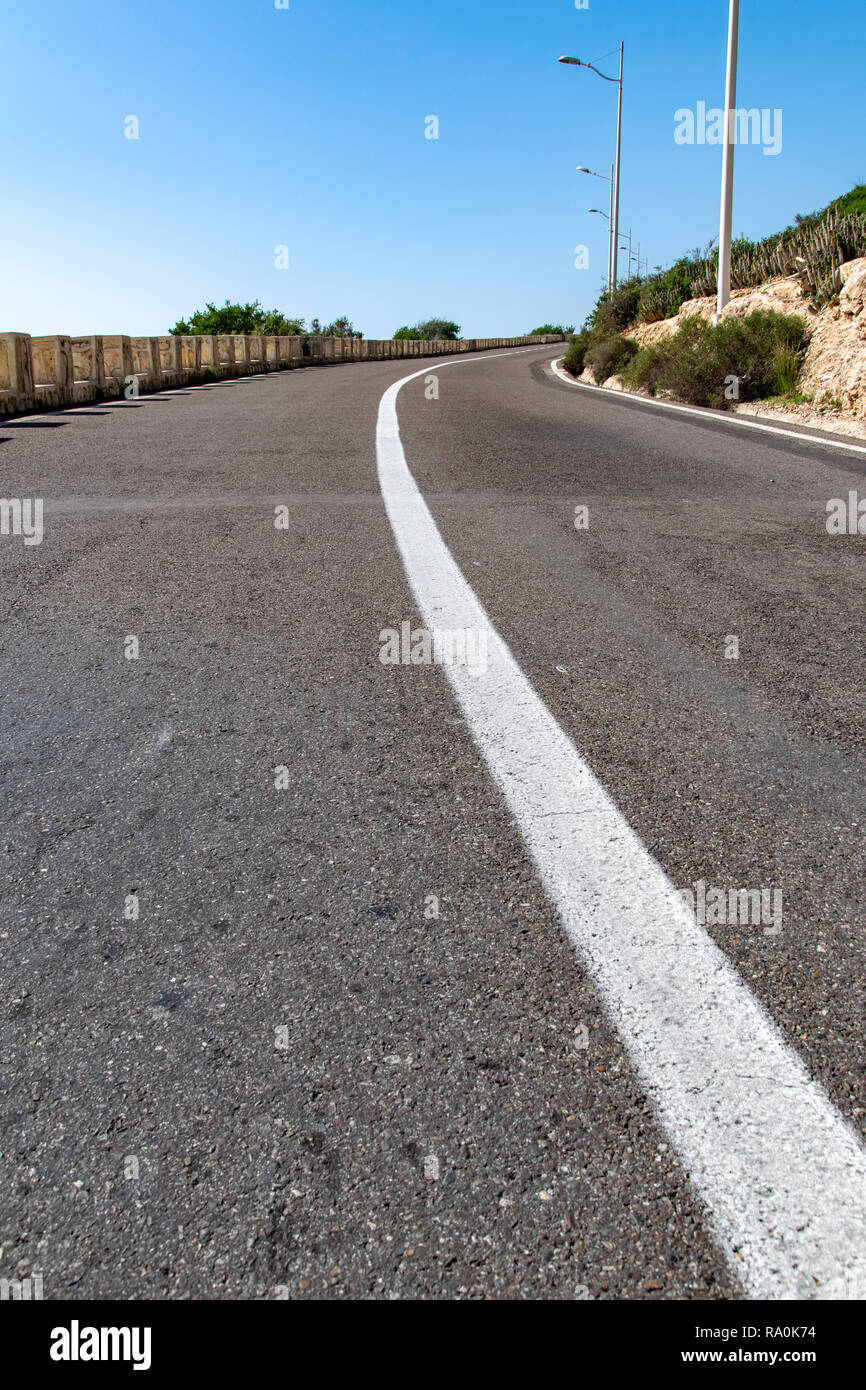 The road leading to Oufella Kasbah ruins, Agadir, Morocco, Africa Stock ...