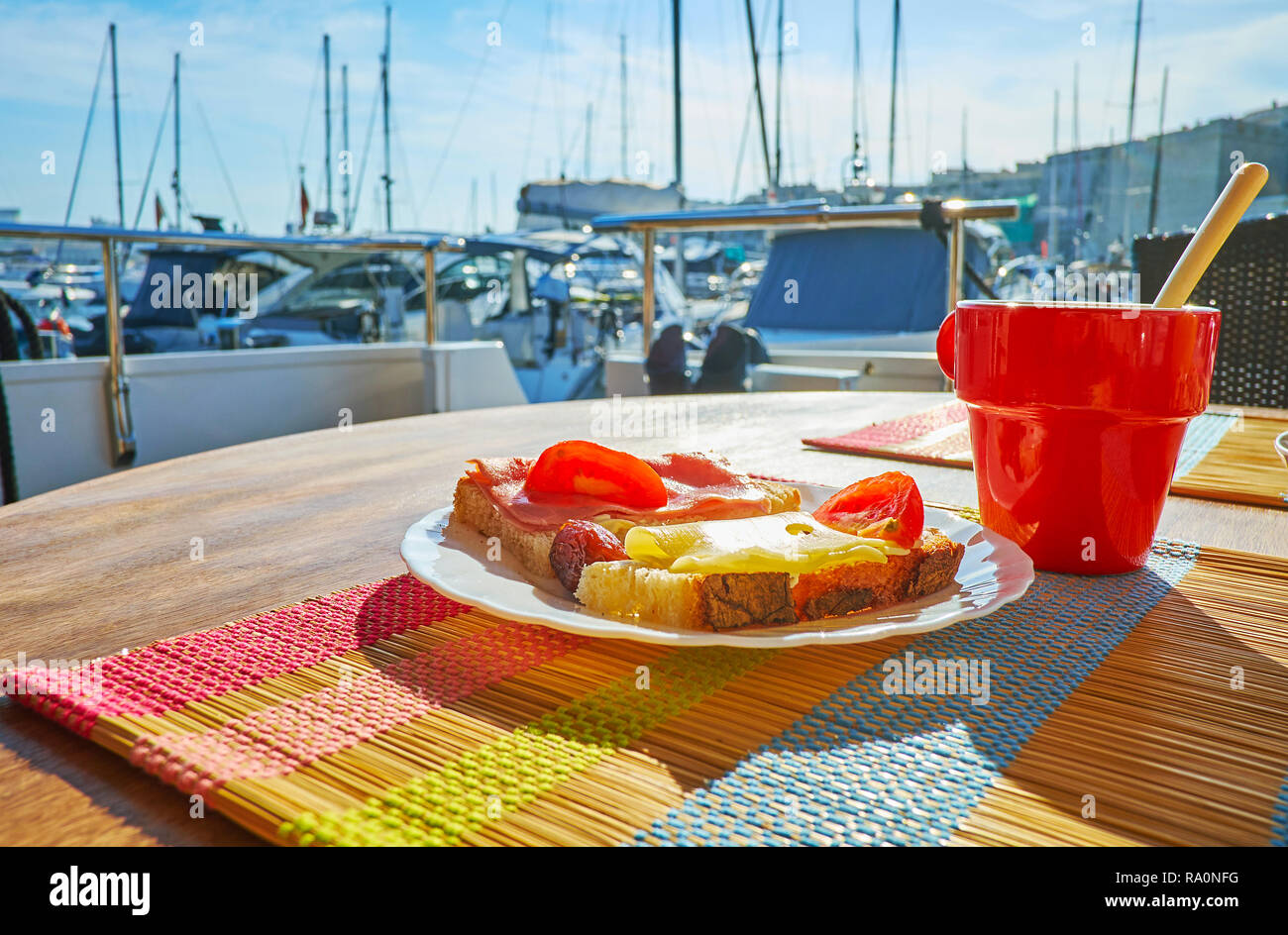 The breakfast on yacht's deck is the best beginning of the day, tasty ...