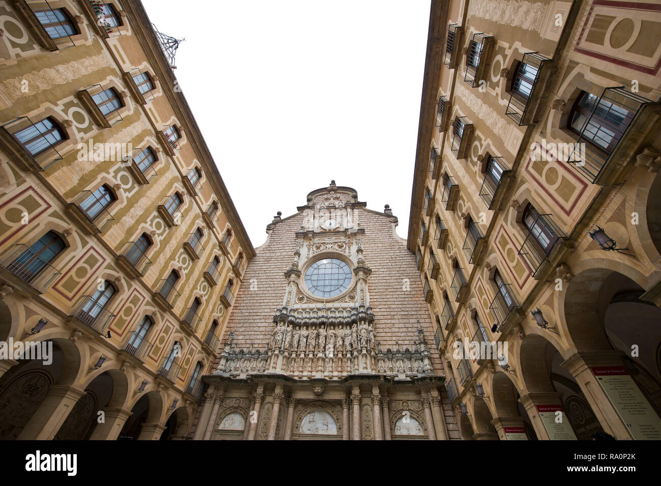 The exterior of the church at the Montserrat Monastery, Montserrat ...