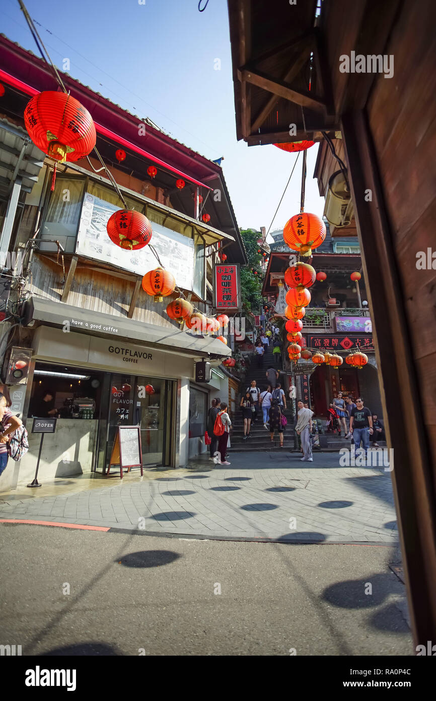 Jiufen, Taiwan - November 21, 2018: Scenic of Jiufen Village. This ...