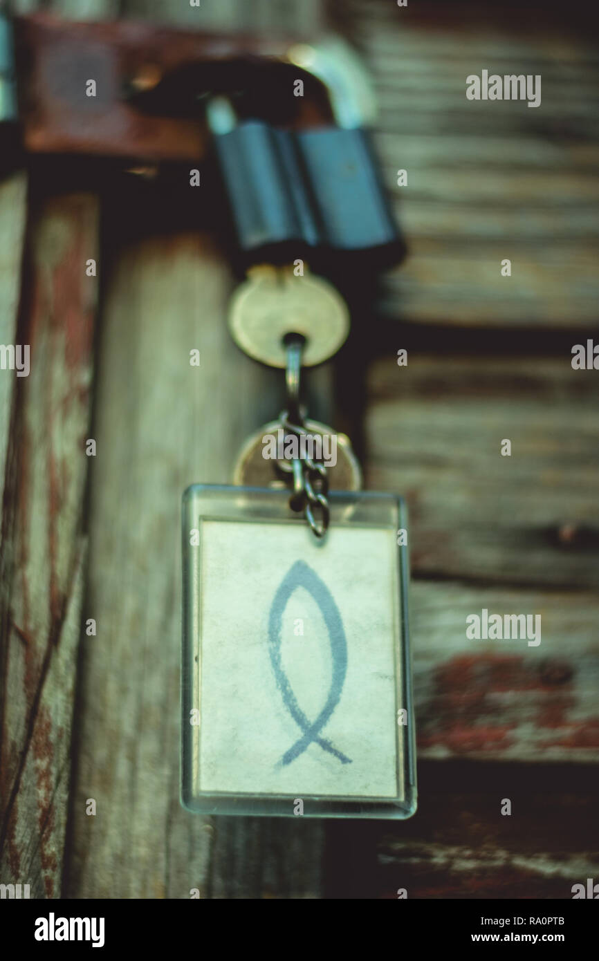 Meaningful Christian Symbol on a Key Stock Photo - Alamy