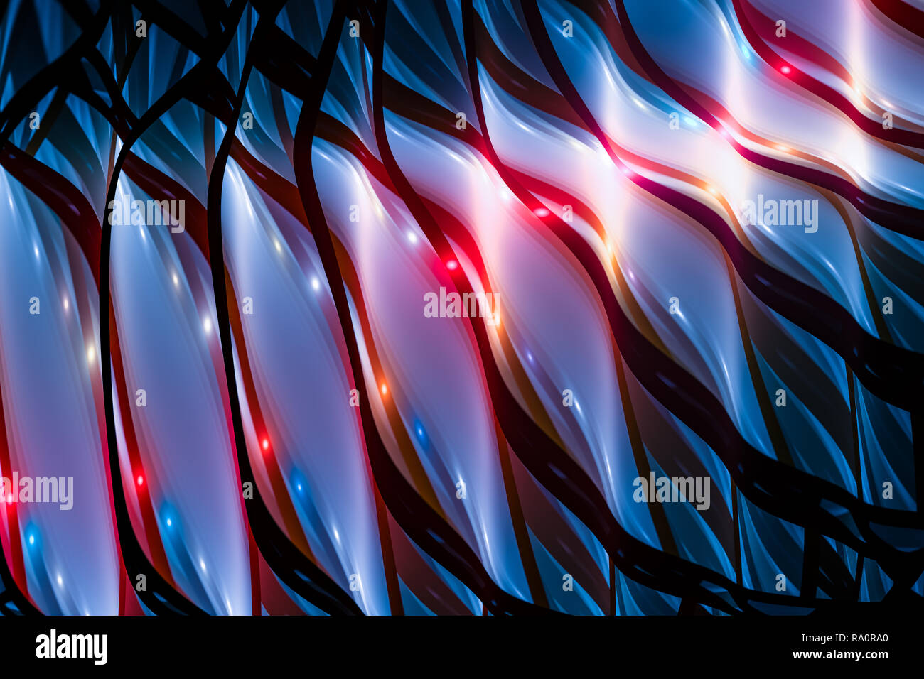 Colorful glowing stained glass, computer generated abstract background ...